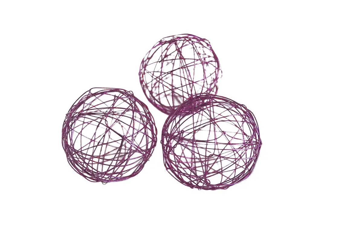 Wire balls 8 cm fuchsia - Lino's webshop